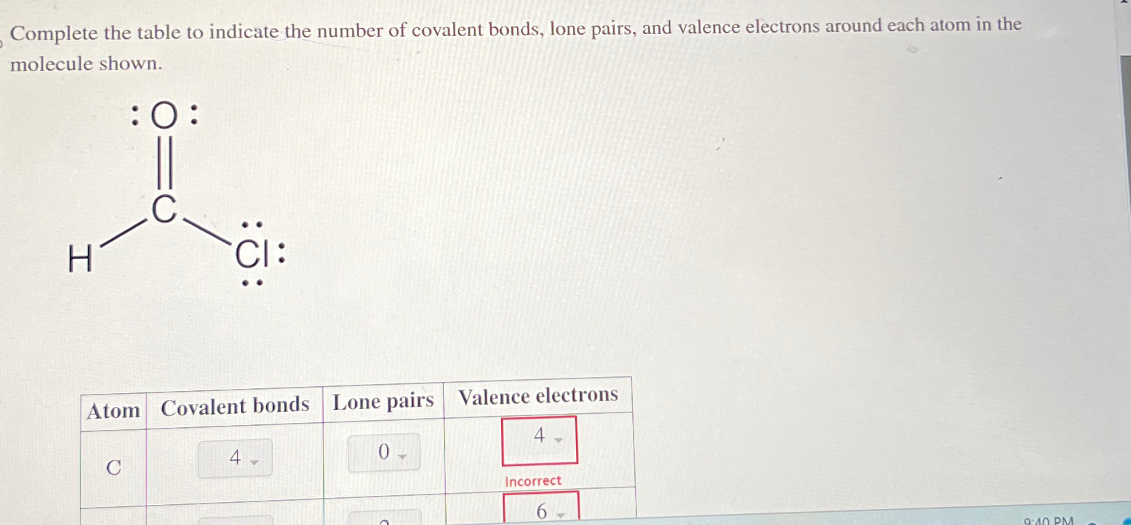 Solved Complete the table to indicate the number of covalent | Chegg.com