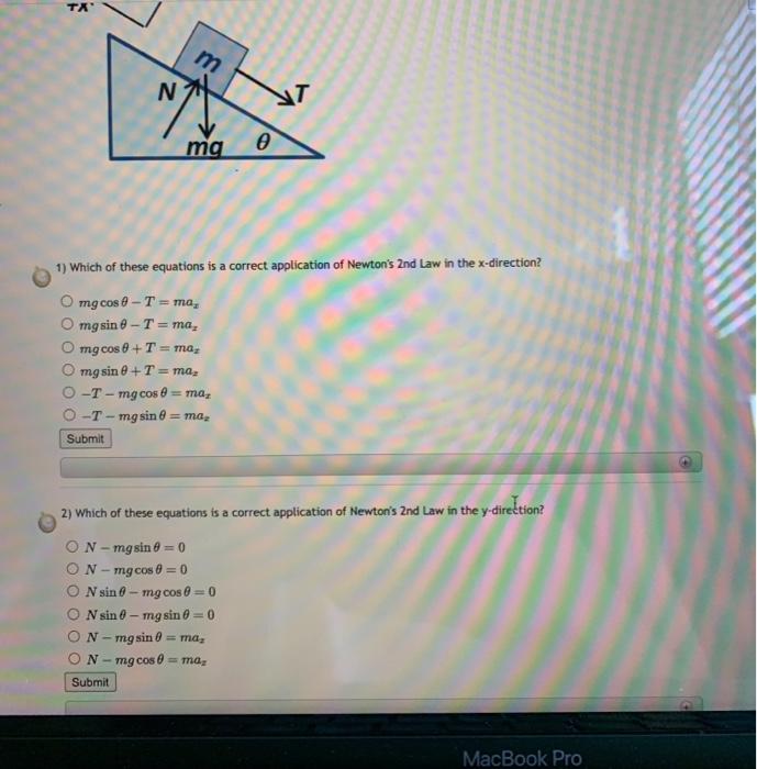 Solved m N NT ma o 1) Which of these equations is a correct | Chegg.com