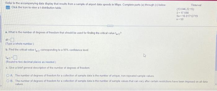 Solved Refer to the accompanying data display that results | Chegg.com