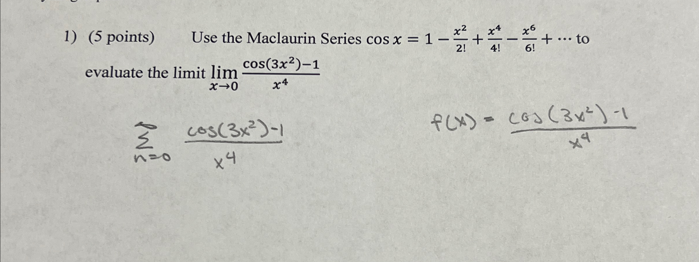Solved (5 ﻿points) ﻿Use the Maclaurin Series | Chegg.com