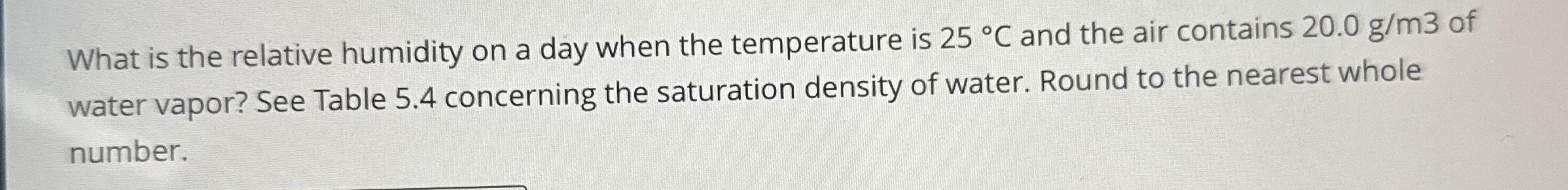 Solved What is the relative humidity on a day when the | Chegg.com
