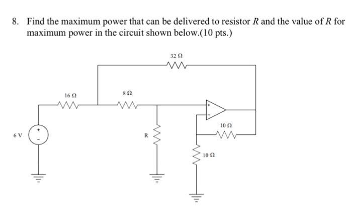 Solved 8. Find the maximum power that can be delivered to | Chegg.com Solved 8. Find the maximum power that can be delivered to | Chegg.com