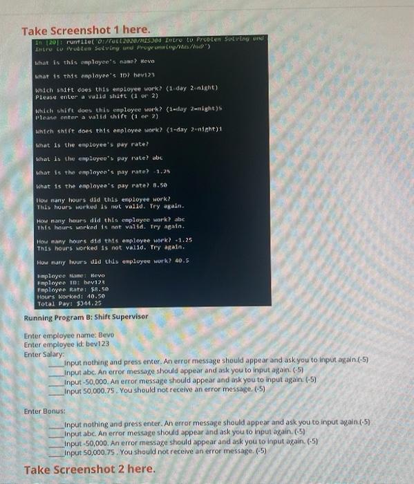 Solved Write An Employee Class That Keeps Data Attributes 