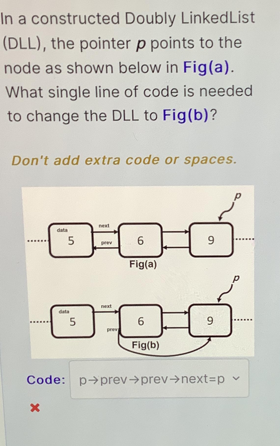 Solved In a constructed Doubly LinkedList (DLL), ﻿the | Chegg.com