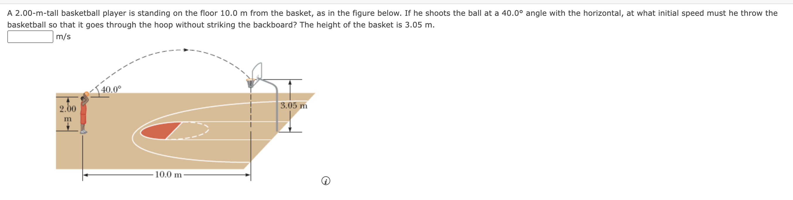Solved basketball so that it goes through the hoop without | Chegg.com