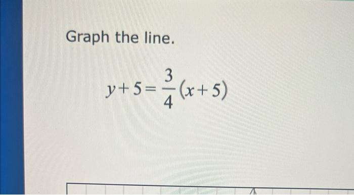 Solved Graph the line. y+5= (+5) x + Ā 3 +x ) | Chegg.com