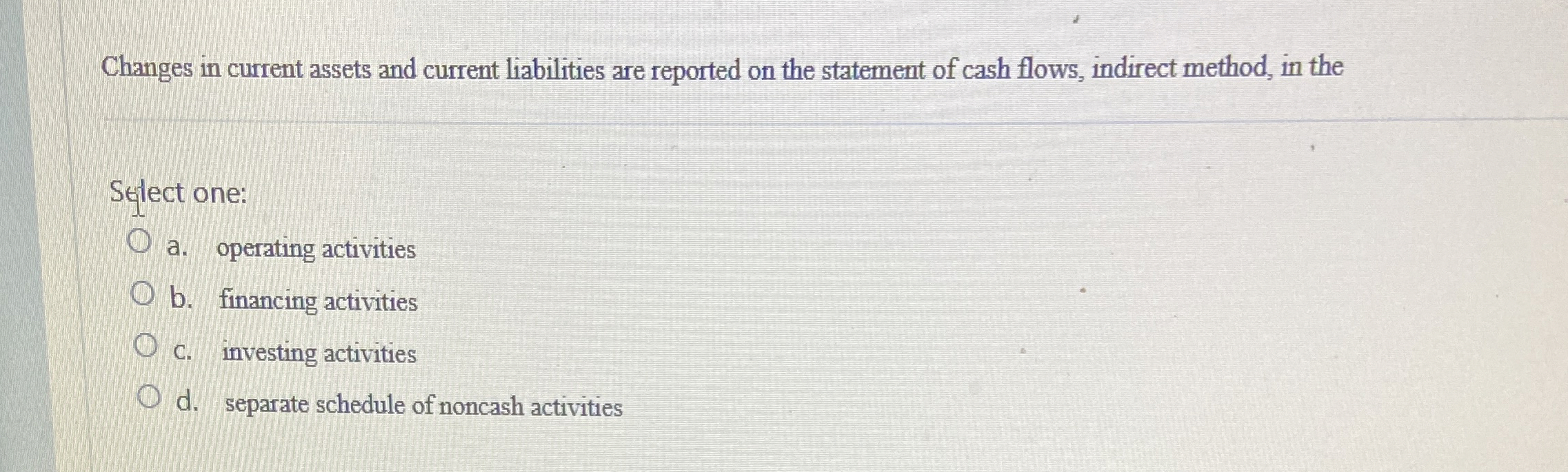 Solved Changes in current assets and current liabilities are | Chegg.com