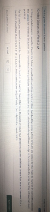 Solved This is a graded discussion 3 points possible (Graded | Chegg.com