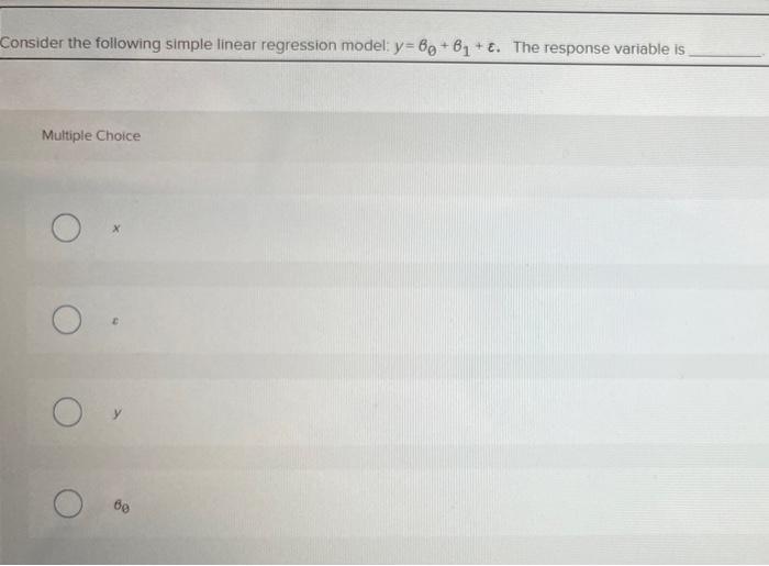 Solved Consider the following simple linear regression | Chegg.com