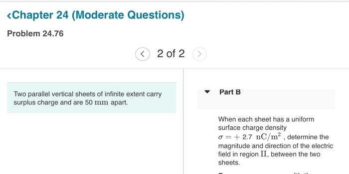 Solved Two parallel vertical sheets of infinite extent | Chegg.com