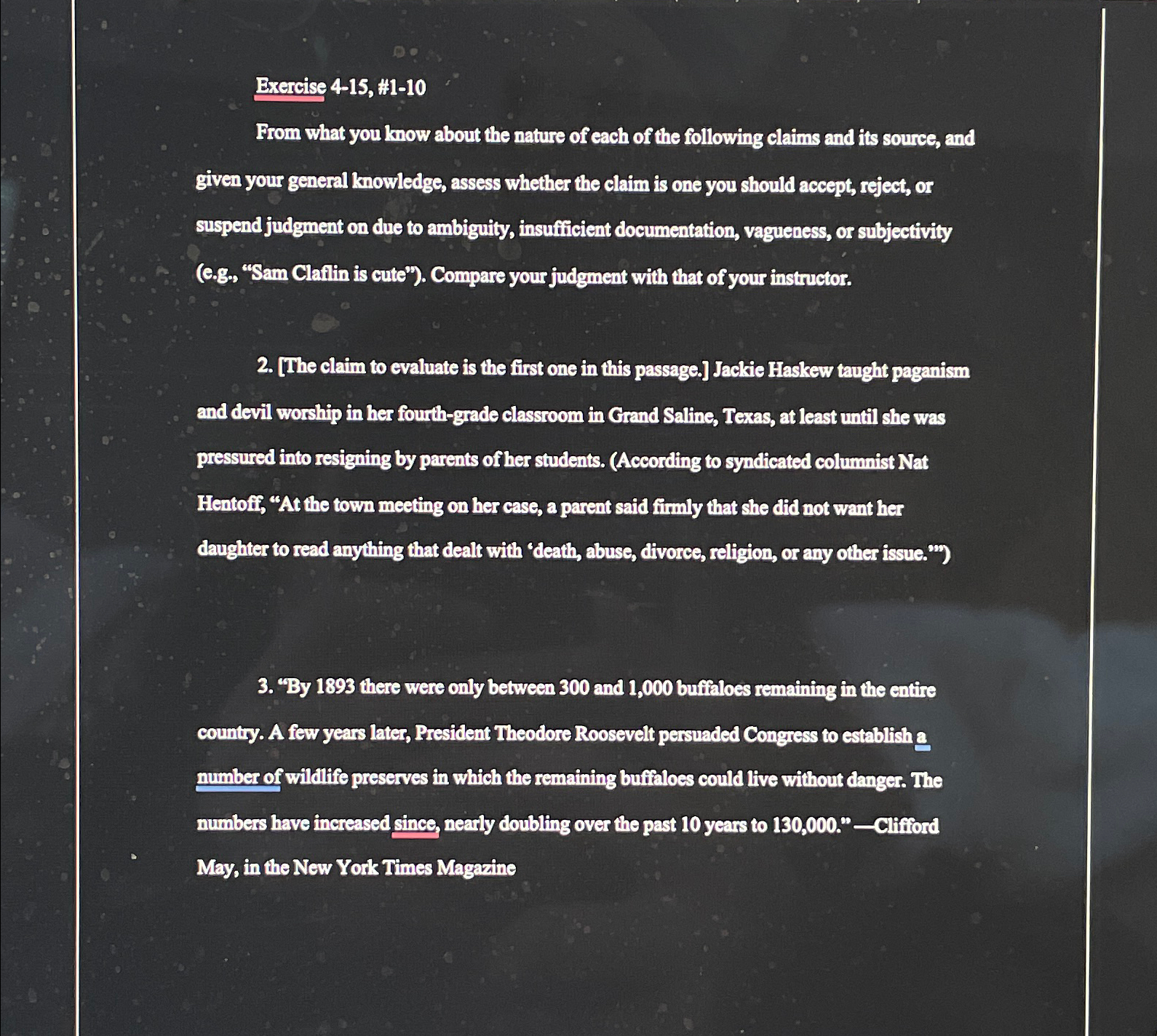 Solved Exercise 4-15, ﻿#1-10From what you know about the | Chegg.com