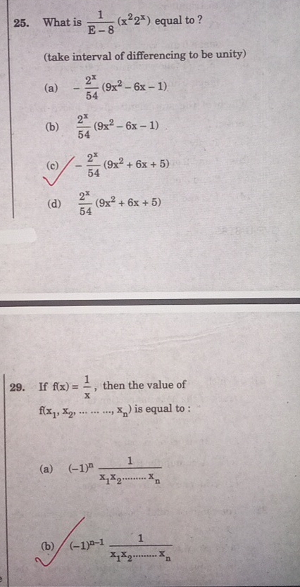 Solved Please solve 25 ﻿and 29. ﻿Answers are marked. These | Chegg.com