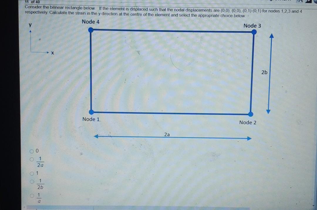Solved 11 of 40 Consider the bilinear rectangle below. If | Chegg.com