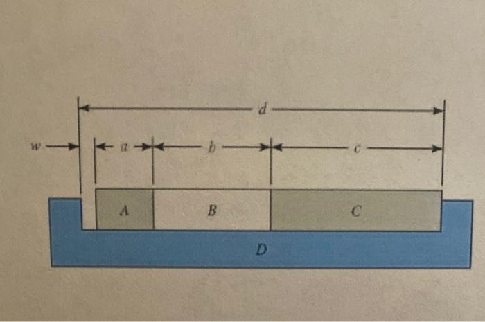 Solved Three blocks A, B, and C and a grooved block D have | Chegg.com