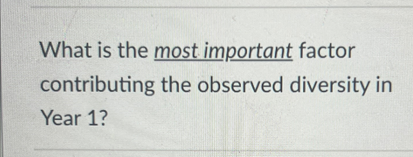 Solved What is the most important factor contributing the | Chegg.com