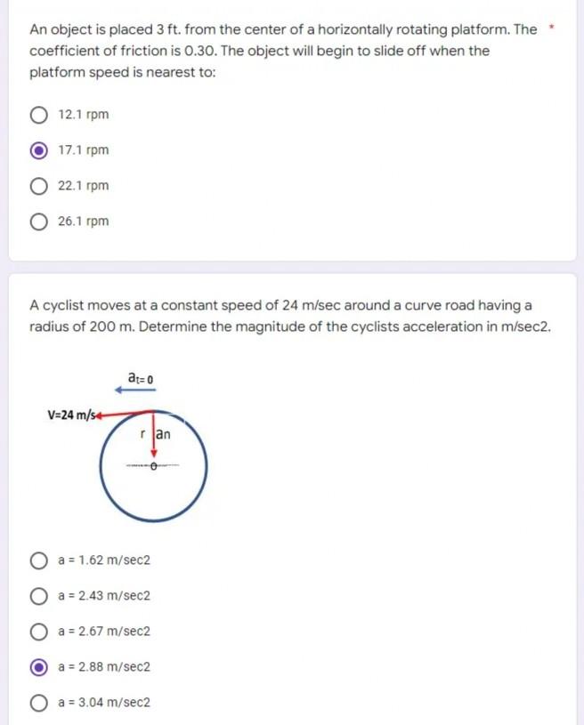 Solved An object is placed 3 ft. from the center of a | Chegg.com