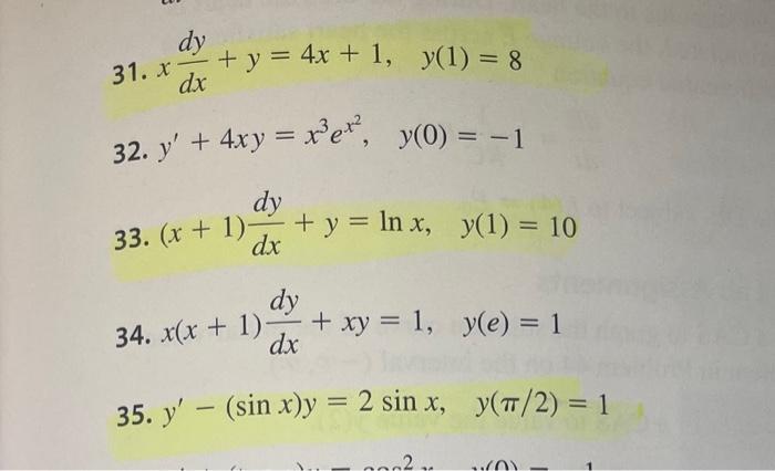 Solved In Problems 25-36 solve the given initial-value | Chegg.com