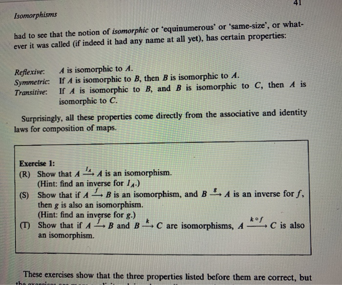 Solved Isomorphisms had to see that the notion of isomorphic | Chegg.com