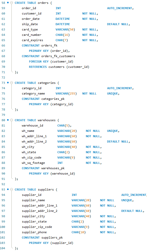 Solved ADD CONSTRAINT customers_fk_addresses_billing FOREIGN | Chegg.com