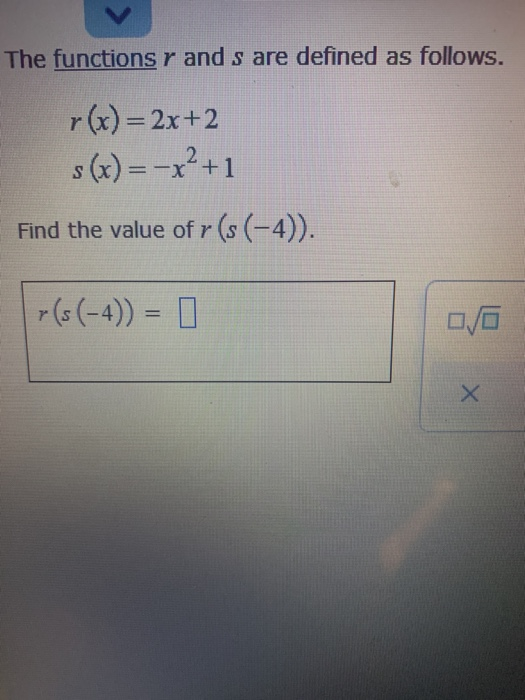 Solved The functions r and s are defined as follows. | Chegg.com