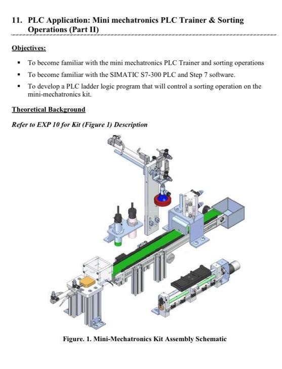 11. PLC Application: Mini mechatronics PLC Trainer & | Chegg.com
