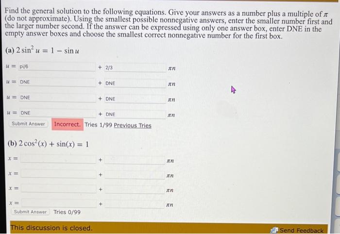 Solved Find the general solution to the following equations. | Chegg.com