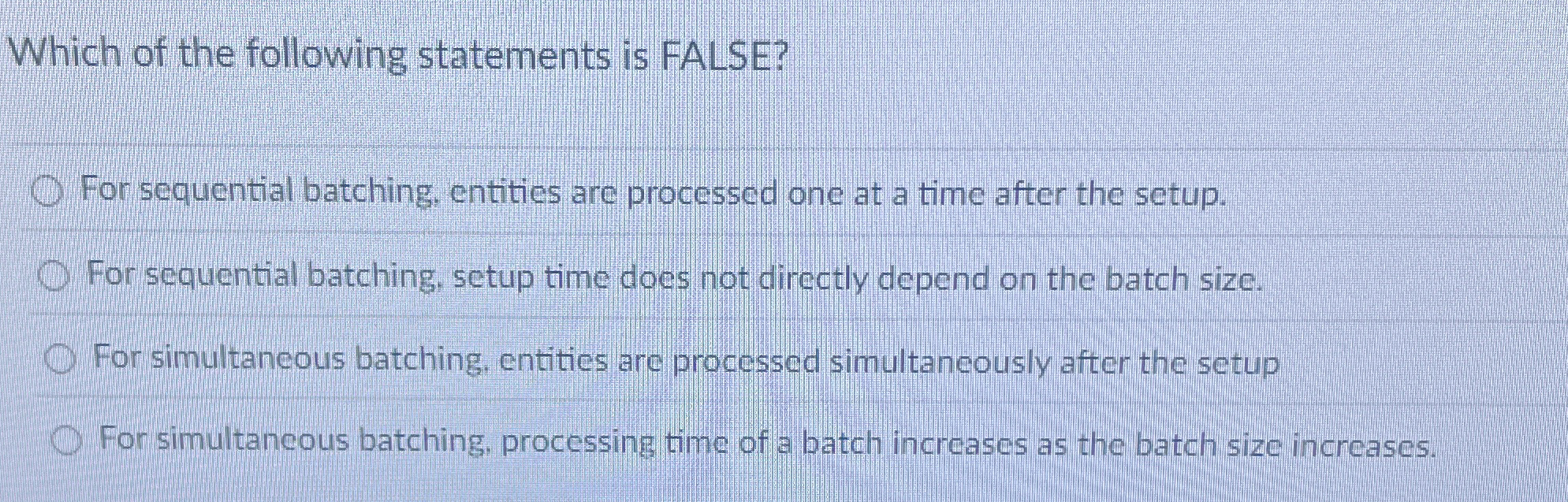 Solved Which of the following statements is FALSE?For | Chegg.com