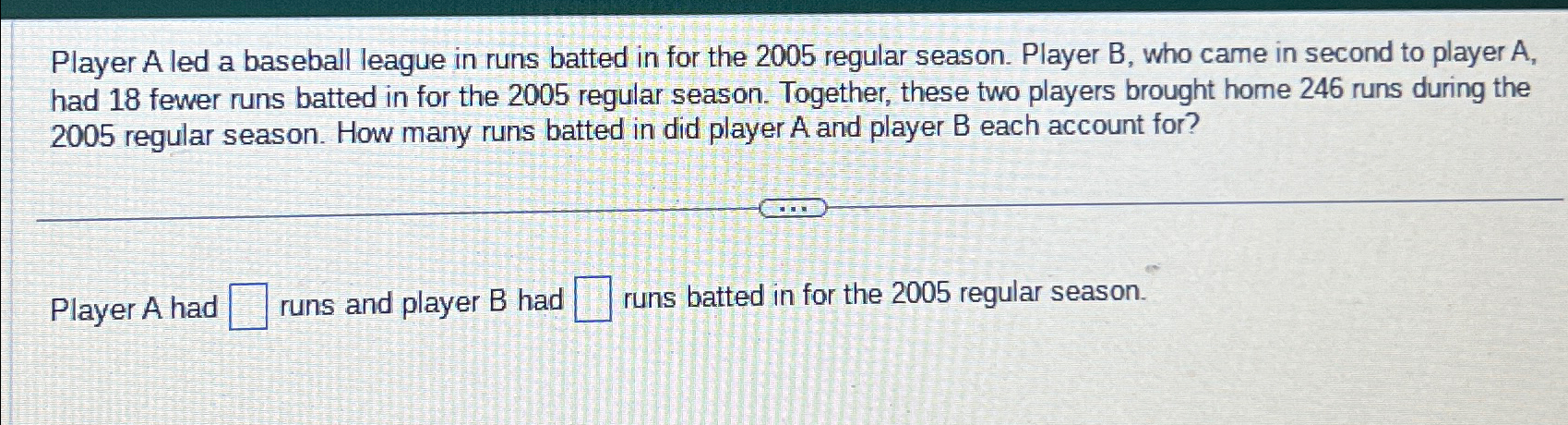 Solved Player A led a baseball league in runs batted in for | Chegg.com