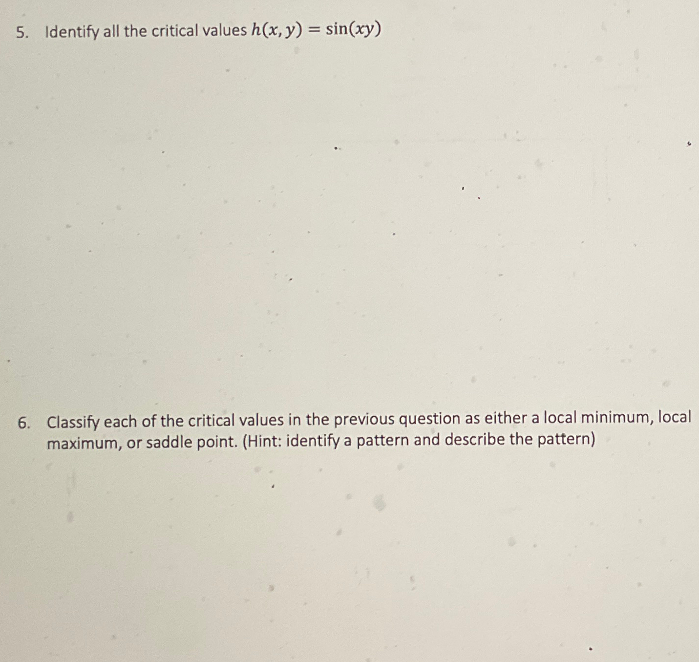 Solved Identify all the critical values | Chegg.com