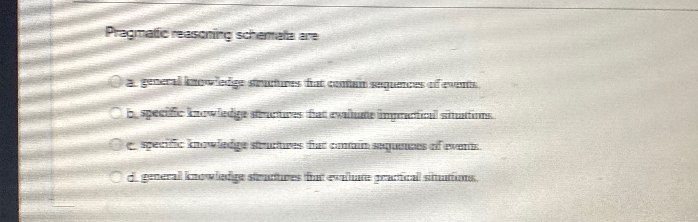 Solved Pragmatic reasoning schemale arec. ﻿specific | Chegg.com