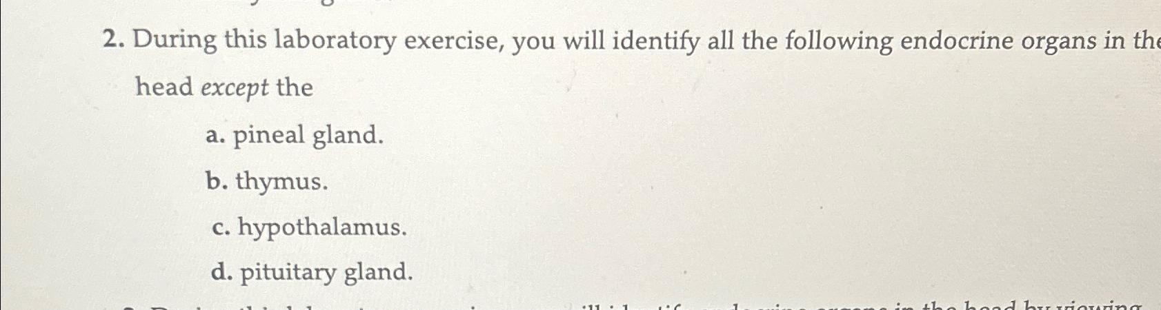 Solved During this laboratory exercise, you will identify | Chegg.com