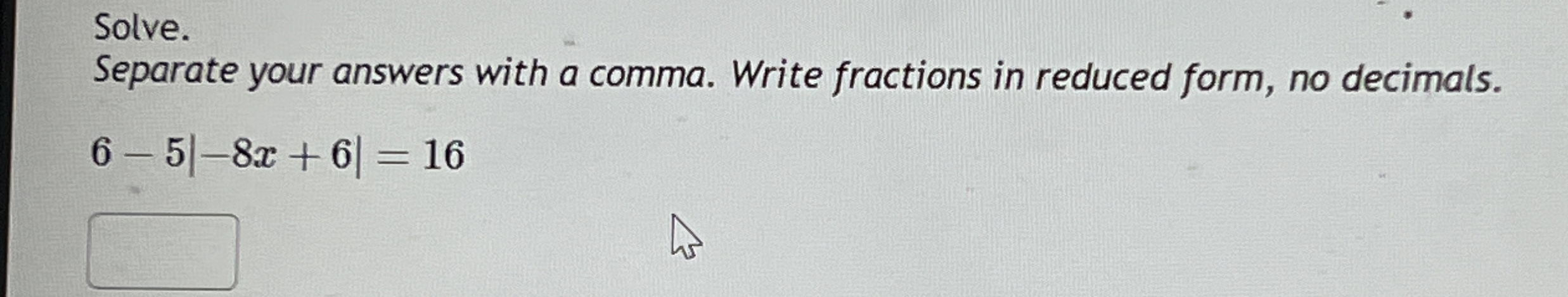 Solve.Separate your answers with a comma. Write | Chegg.com