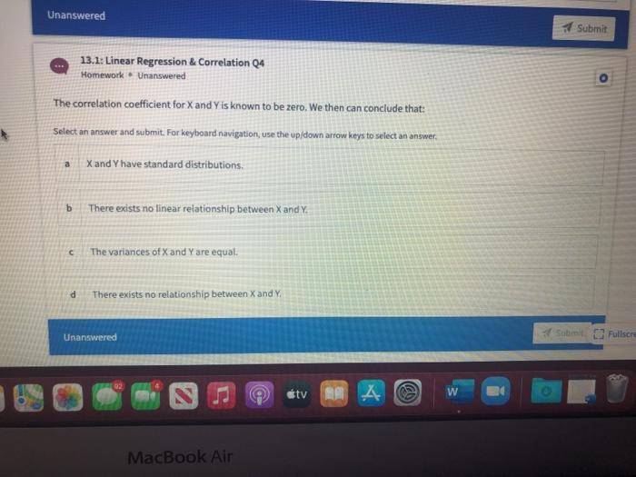 Solved 13.1: Linear Regression & Correlation Q1 Homework. | Chegg.com
