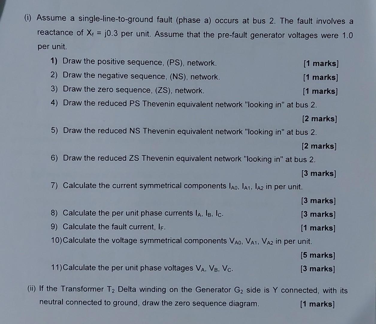 Solved A single line diagram of a 3-phase power system is | Chegg.com