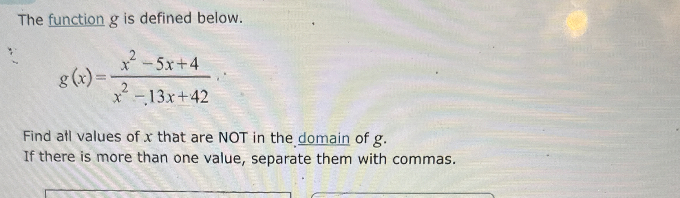 Solved The function g ﻿is defined | Chegg.com