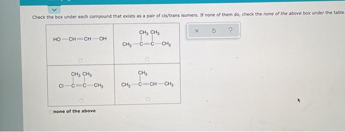 Solved Check the box under each compound that exists as a | Chegg.com