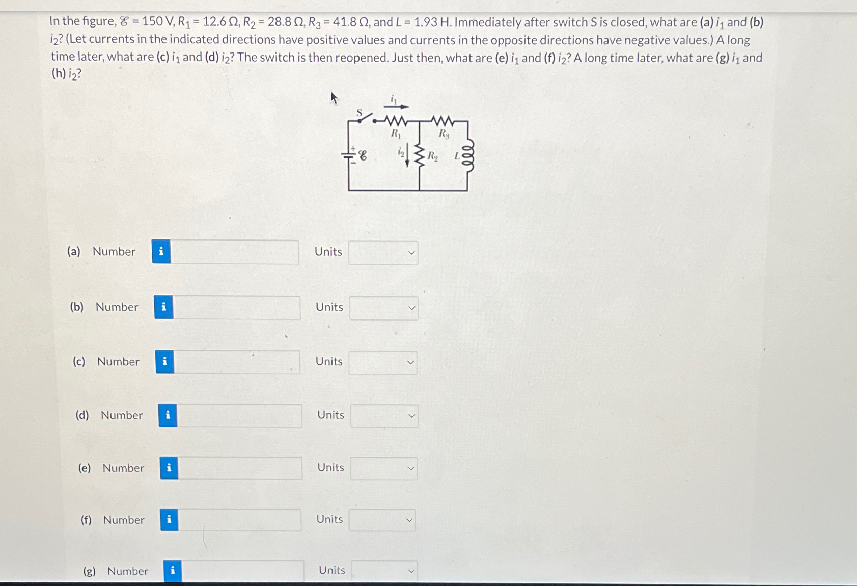 Solved In the figure, E=150V,R1=12.6Ω,R2=28.8Ω,R3=41.8Ω, | Chegg.com