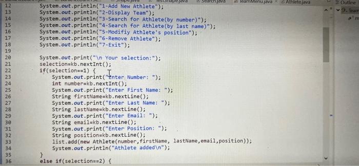 Solved when i add a player, it only inputs 4 out of thr 5 | Chegg.com