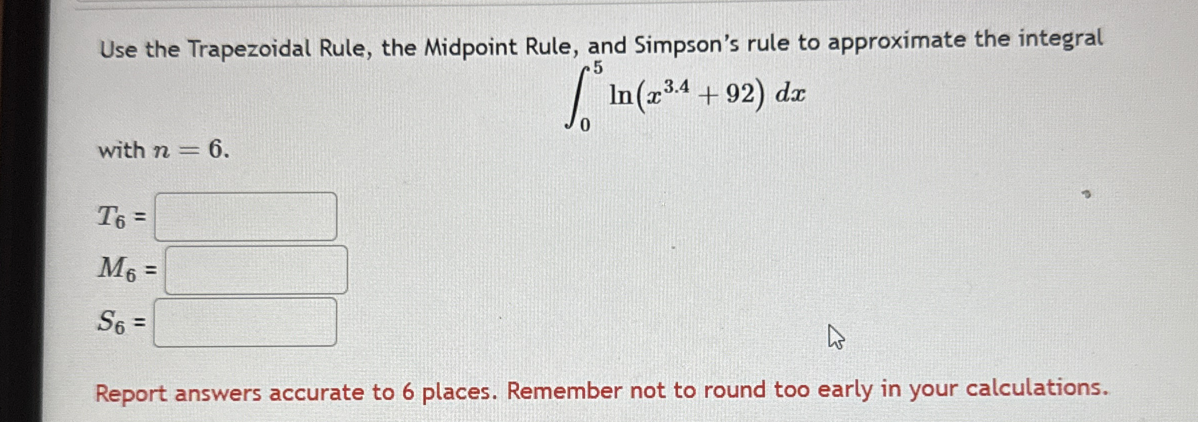 Solved Use the Trapezoidal Rule, the Midpoint Rule, and | Chegg.com