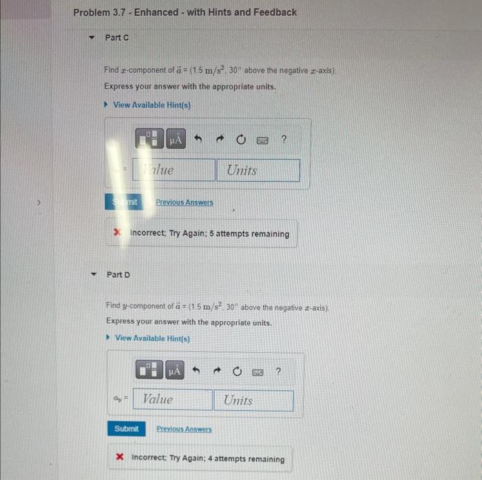 Solved Find x-component of a=(1.5 m/s2,30∘ above the | Chegg.com