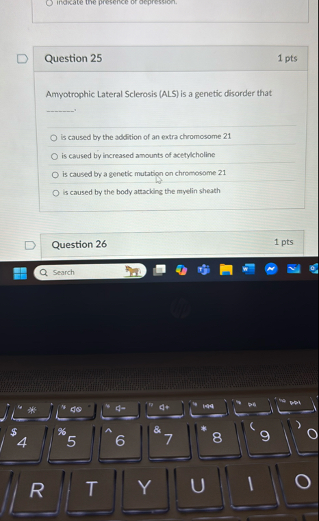 Solved Question 251 ﻿ptsAmyotrophic Lateral Sclerosis (ALS) | Chegg.com