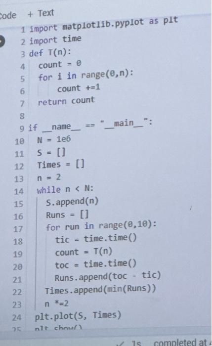 Solved Piot the running time of the function find max in the | Chegg.com