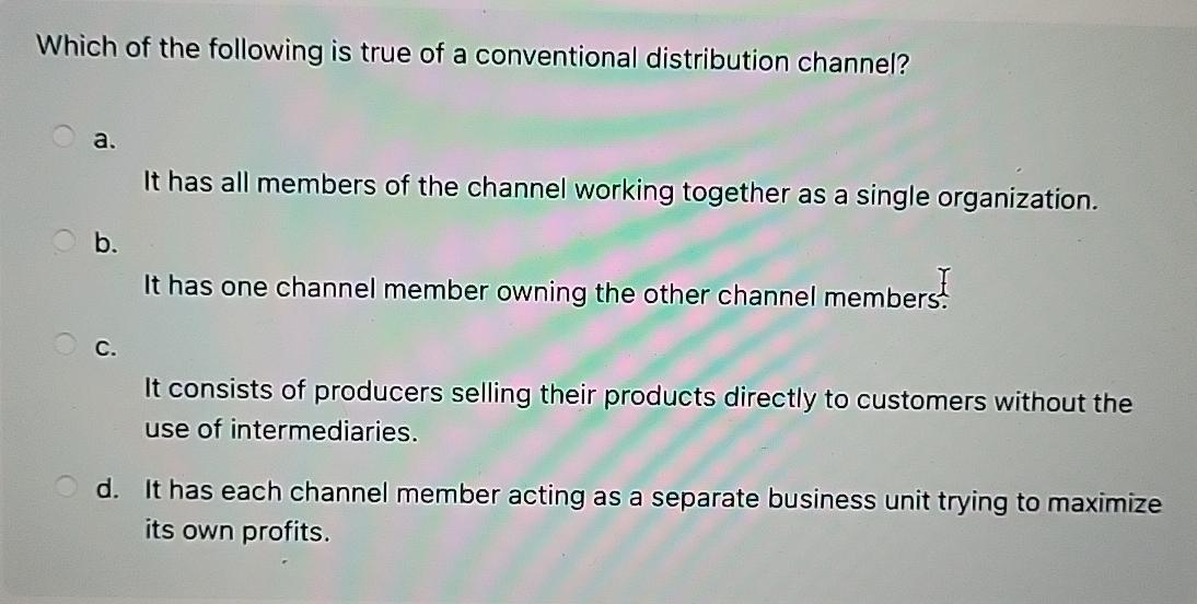 Solved Which of the following is true of a conventional | Chegg.com