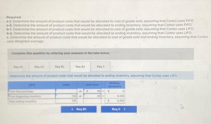 Solved Aequired a-1. Determine the amount of product costs | Chegg.com