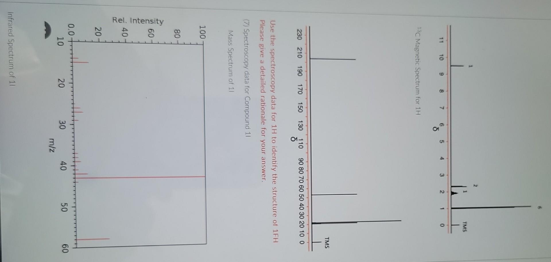 Solved Use The Spectroscopy Data For 1 A To Identify The