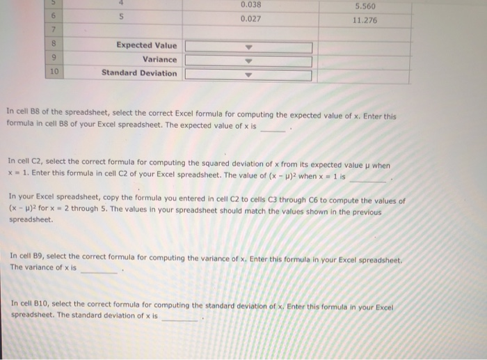 Solved compute expected value, variance and standard | Chegg.com