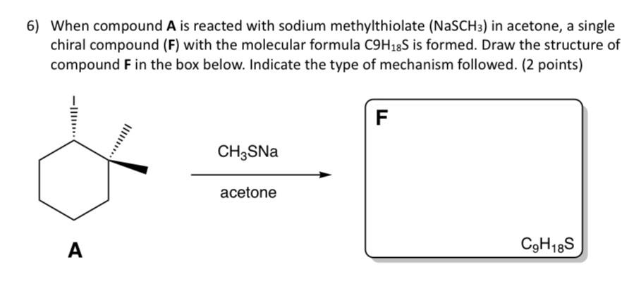 Solved When compound A (2-iodo-1,1dimethylcyclohexane) ﻿is | Chegg.com