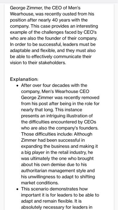 adapt and remain flexible. It is absolutely necessary | Chegg.com