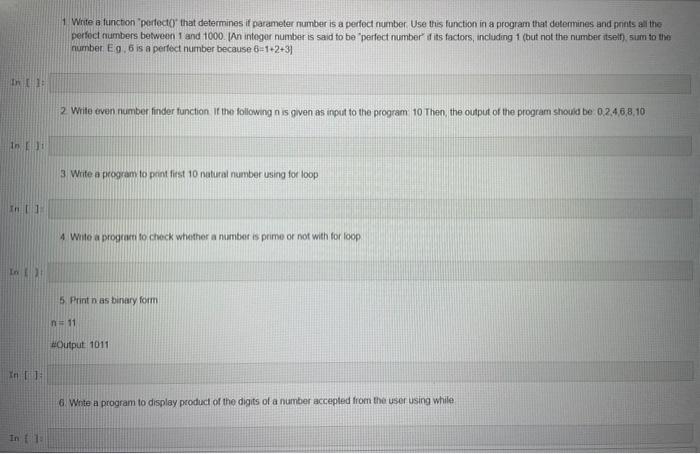 Solved 1. Write a function 'periectg' that determines if | Chegg.com