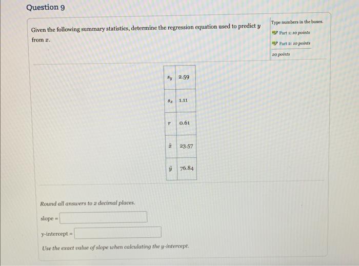 Solved Question 7 Consider the following table summarizing | Chegg.com
